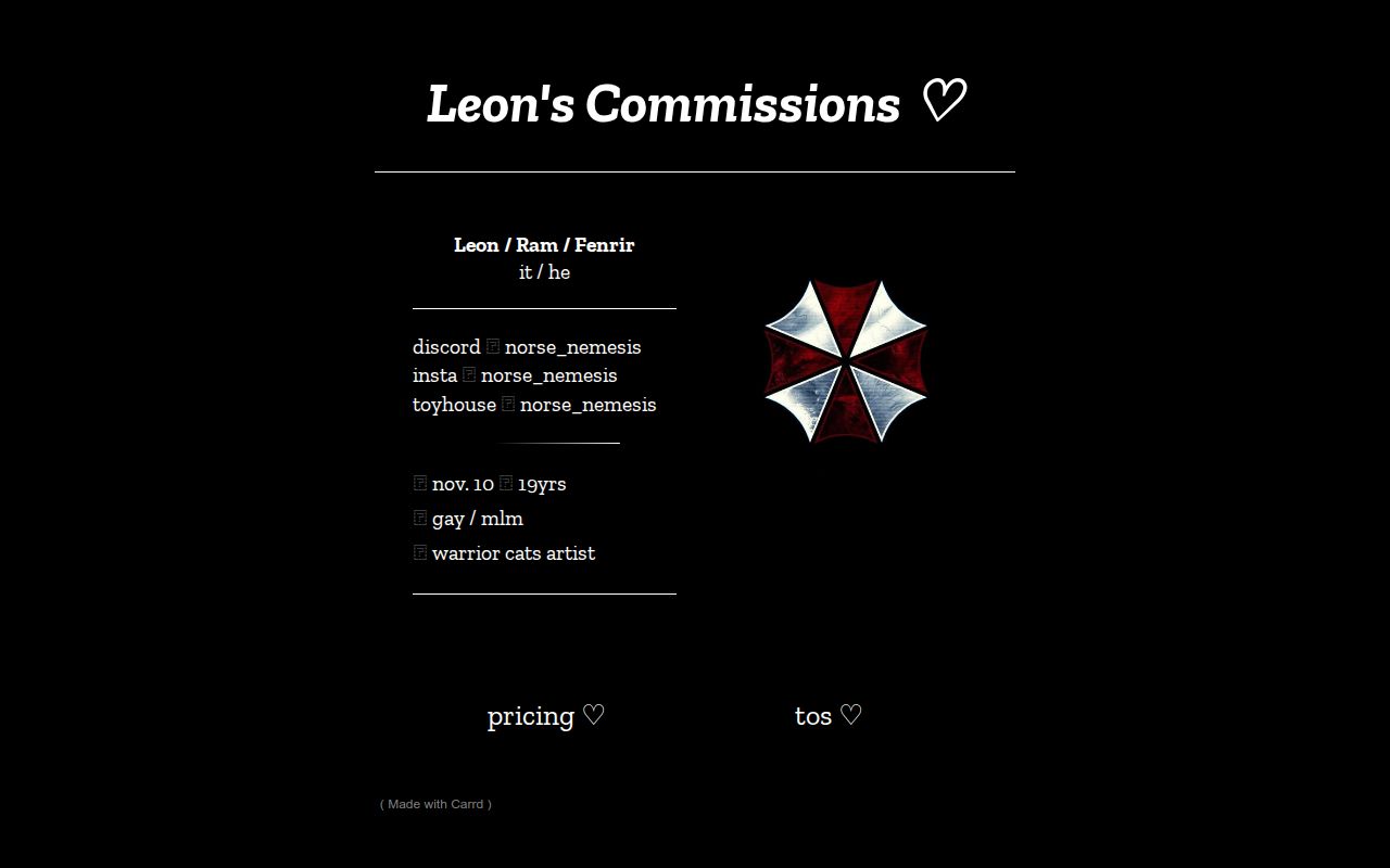 Leon's Commission Info